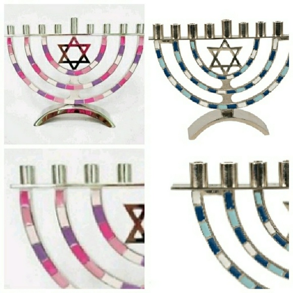 Target | Other | Pink Mosaic Tile Silver Menorah Hanakkah | Poshmark